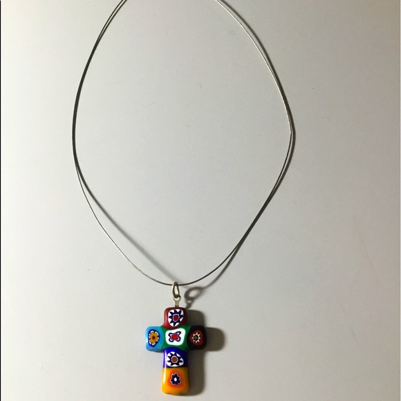 Jewelry | Colorful Cross Necklace | Poshmark